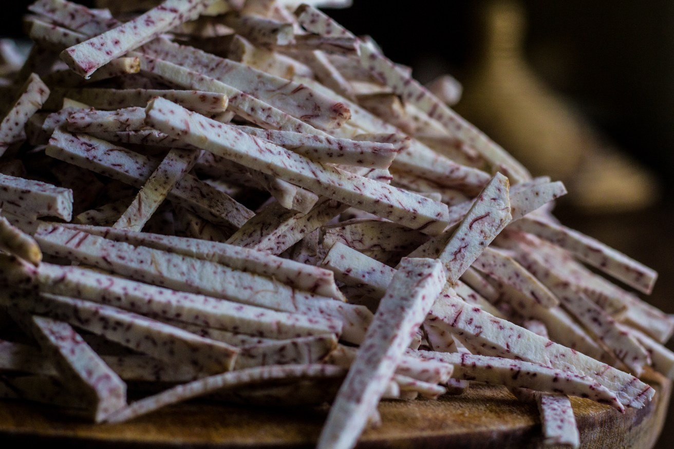 Yam Chips with Melted Cheddar Cheese – A Kitchen In Uganda